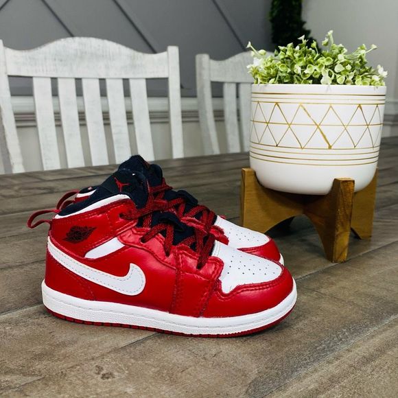Jordan | Shoes | Nike Air Jordan Retro Mid Bt Gym Red Black White Size ...